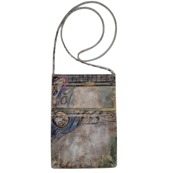 Jane Yoo | Bags | Jane Yoo Vintage Painted Leather Crossbody Purse ...